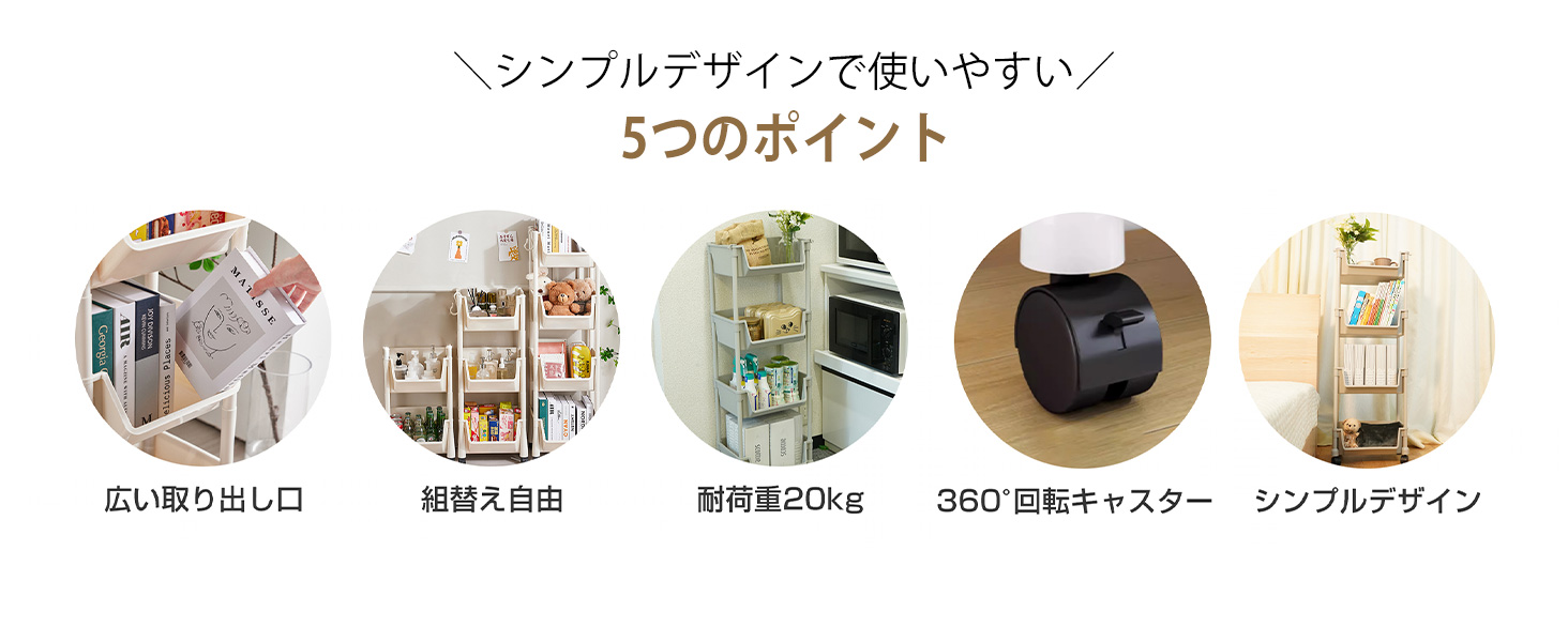 Amazon.co.jp: Fkstyle キッチンワゴン ワゴン キャスター付き ツールワゴン ランドリーワゴン デスクワゴン スリムワゴン 収納 : ホーム＆キッチン