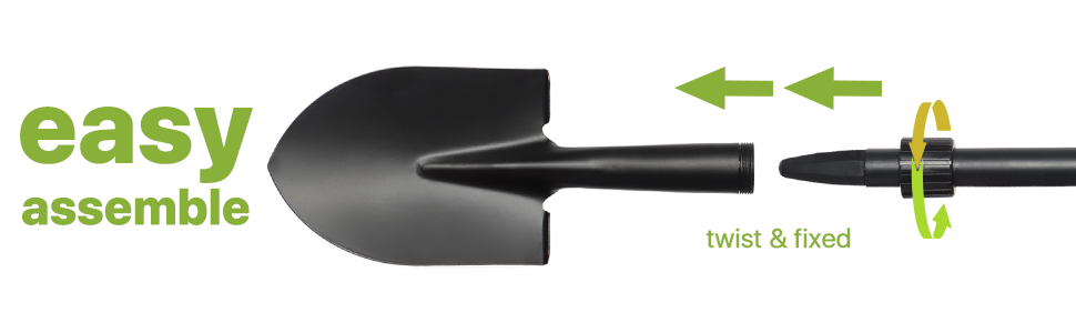 Shovel, Garden Shovel for Digging, 28" Gardening Shovels Heavy Duty with D Handle, Pointed Spade ...