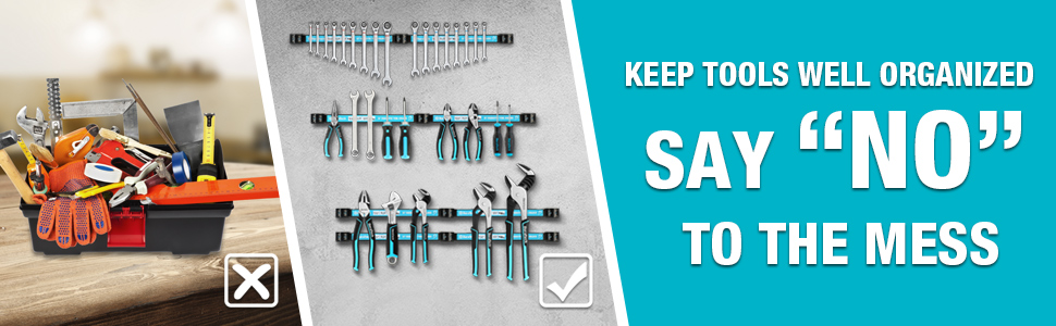 Amazon.com: DURATECH 4 Pack 12" Magnetic Tool Holder Strip, Heavy Duty Magnetic Tool Bar ...