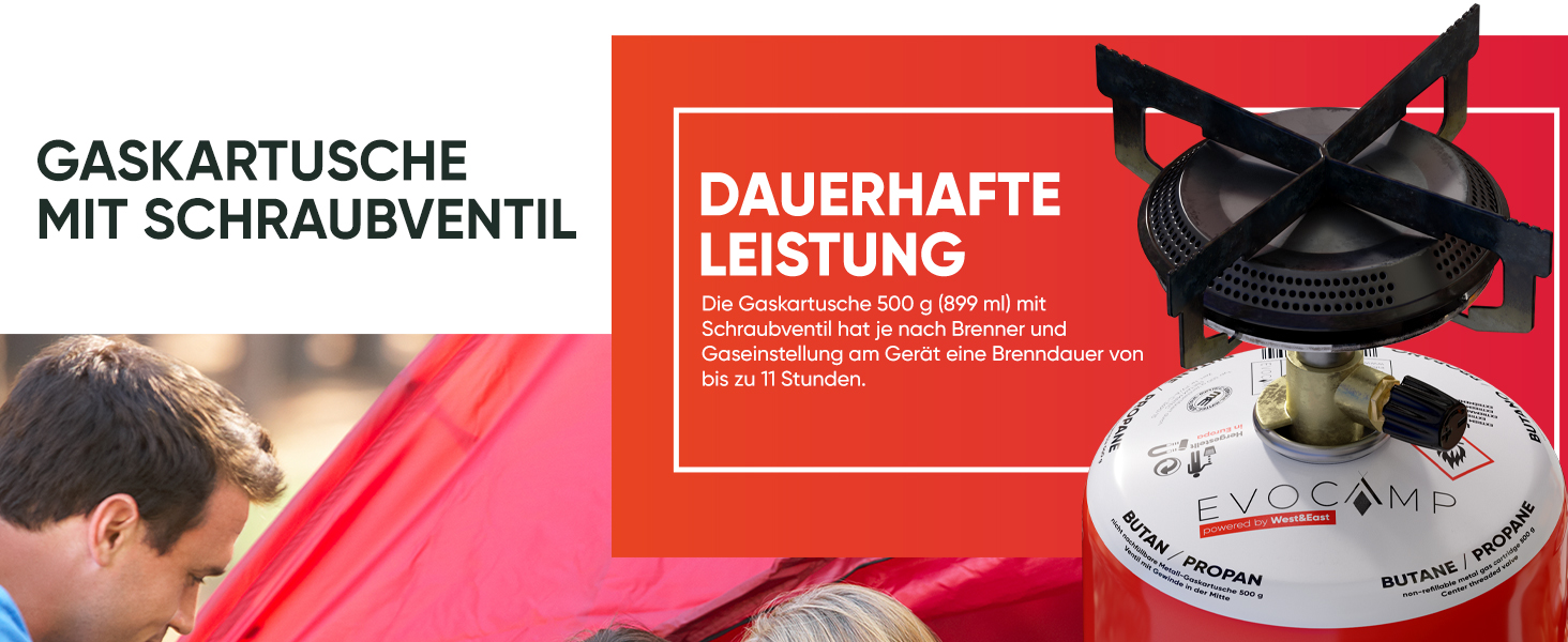 6x Butangas Kartuschen 500g, Schraubkartusche mit Butan/ Propan Gas 899 ml, Gaskartusche EN417 ...