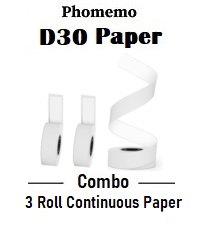 Amazon.com : Phomemo 1 Roll D30 Adhesive White Continuous Thermal Label ...