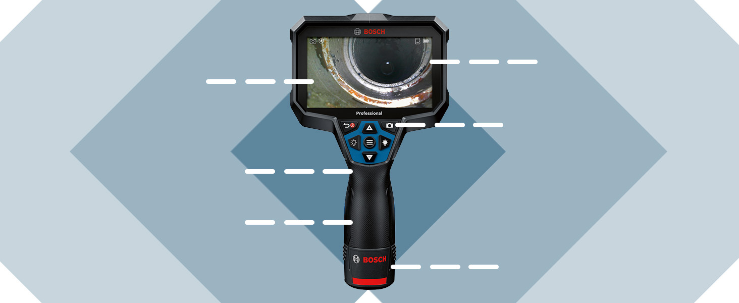Bosch Professional Inspektionskamera GIC 12V-5-27 C (Kabellänge: 150 cm, Ausrichtungsfunktion ...