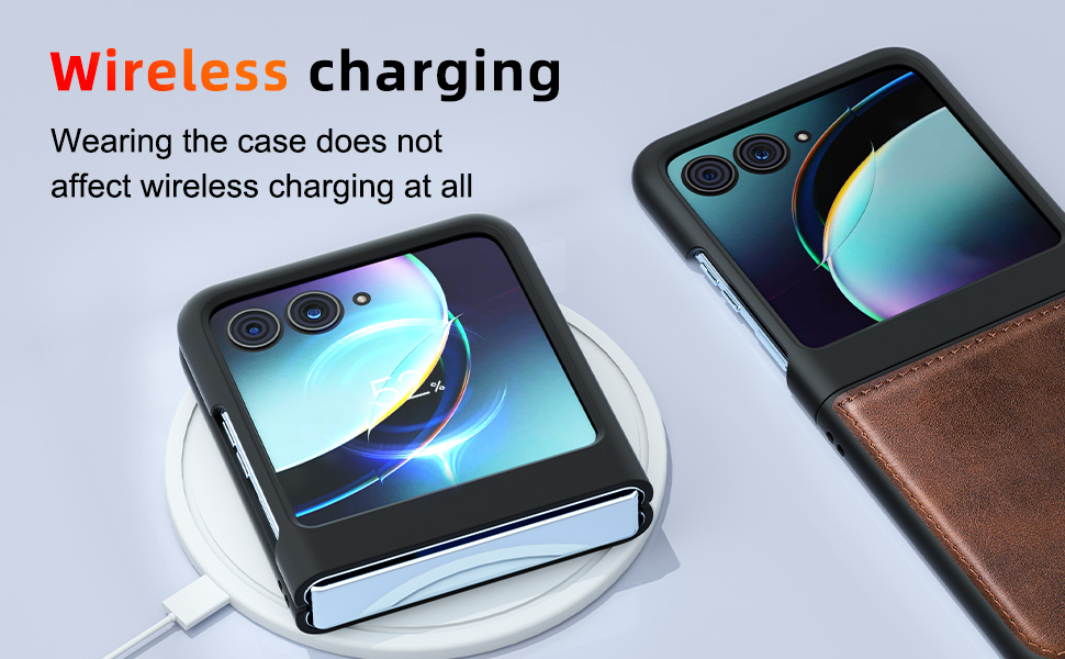 Amazon.com: Foluu (Upgraded for Motorola Razr Plus 2023 Case, Moto Razr Plus 2023 Leather Case ...