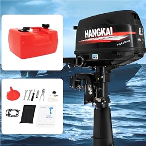 Amazon.com : EnSyuSuMa 6.5HP 4 Stroke Hangkai Outboard Motor 123CC Aluminum Heavy Duty Boat ...