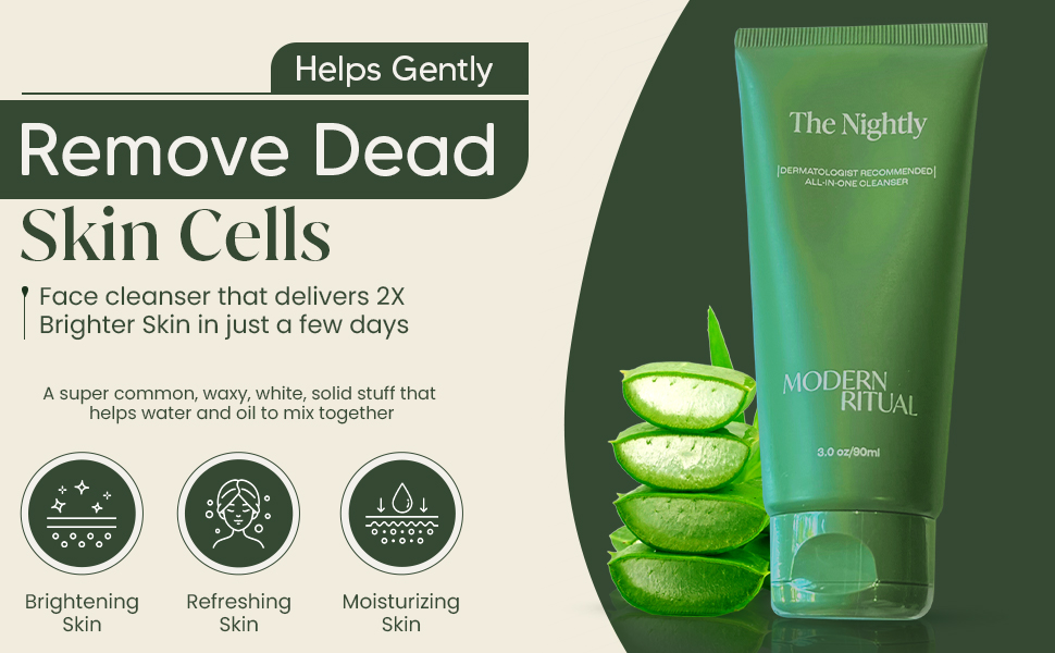 Amazon.com: MODERN RITUAL 3 fl oz Facial Cleanser - All in One Night Time Salicylic Acid ...