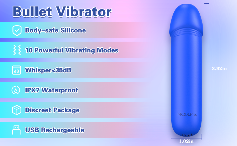 Amazon.com: Mini Bullet Vibrator for Women: Small G-spot Clit Vibrator with 10 Powerful ...