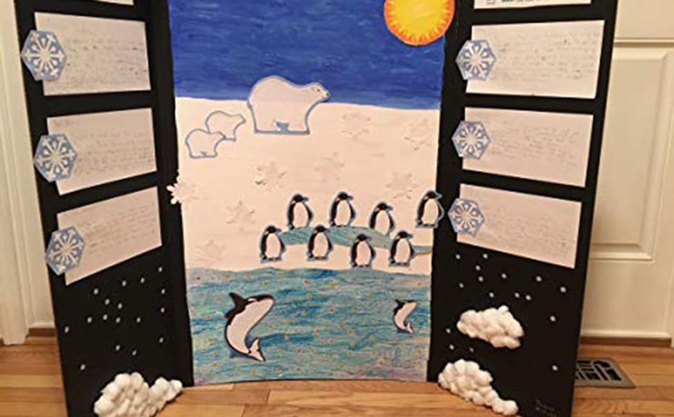 Amazon.com : SHAPES ETC. 50 sheets Polar Bear Winter Notepad 5" x 7 ...