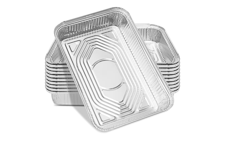 WAD Aluminium foil Tray | Pack of 10 foil Trays | Disposable foil Trays for Baking, Cooking ...