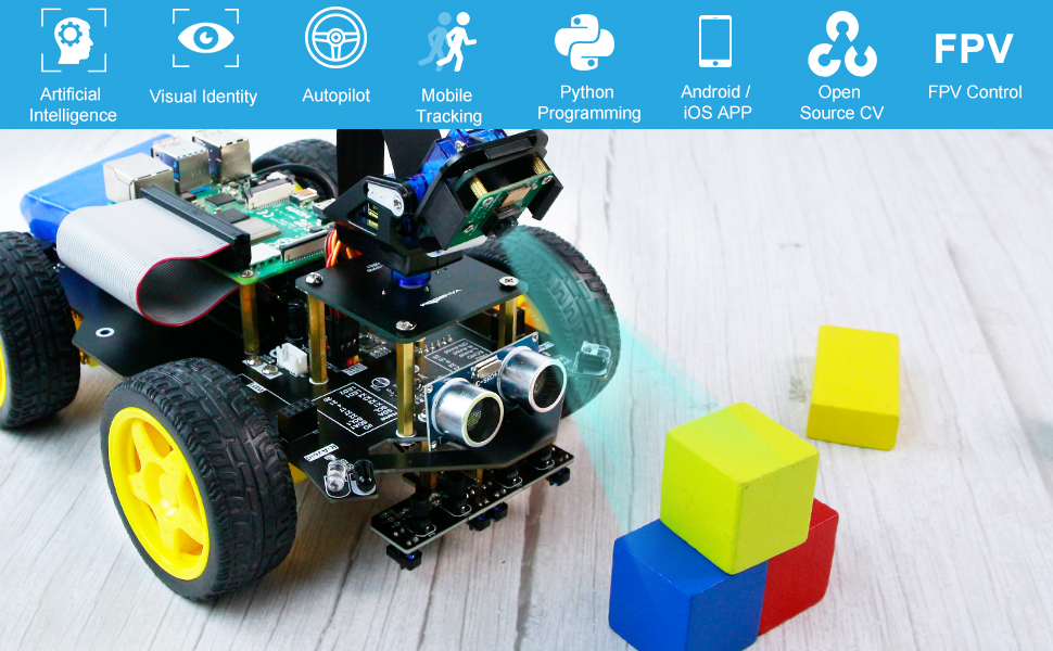 Amazon.com: Yahboom Robot for Raspberry Pi 5 AI Starter Programming DIY ...