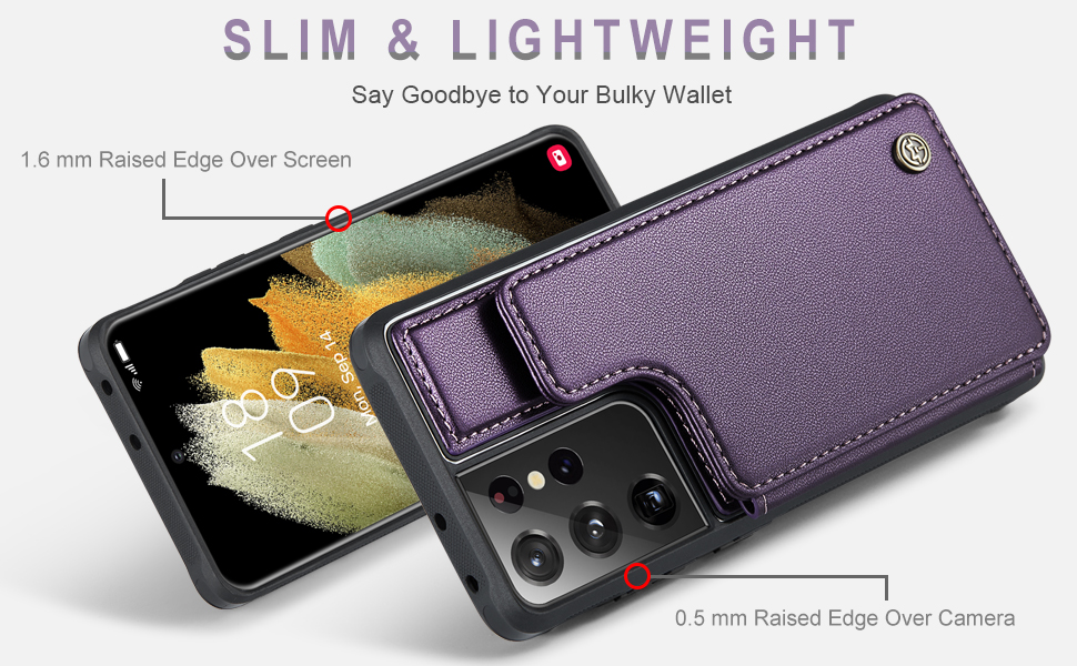 Amazon.com: Vinich for Samsung Galaxy S21 Ultra Wallet Case with Card Holder, RFID Blocking ...