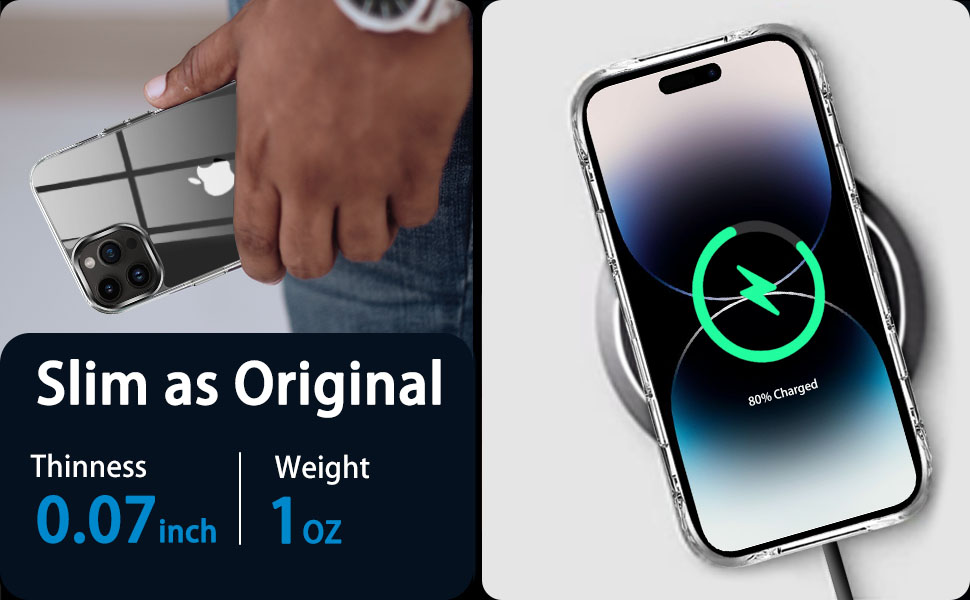 Amazon.com: JJGoo Compatible with iPhone 14 Pro Max Case Clear, Non-Yellowing Shockproof Phone ...