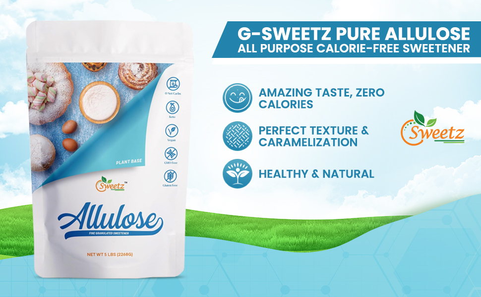 Amazon.com: Allulose – Monk Fruit Blend All Purpose Sweetener – 10X Sugar Sweetness; Total ...