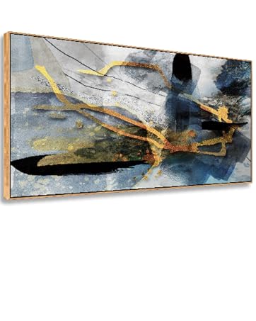 Amazon.com: Tucai Decor Wall Art Modern light Luxury Abstract Gold ink Landscape Canvas Wall Art ...