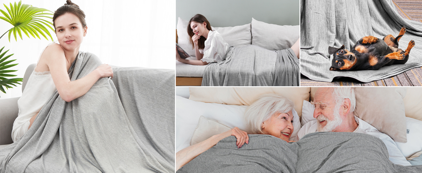 Luxear selbstkühlende Decke, Arc-Chill Q-Max 0,5 Kühldecke, 2 in 1 Doppelseitige Dünne ...