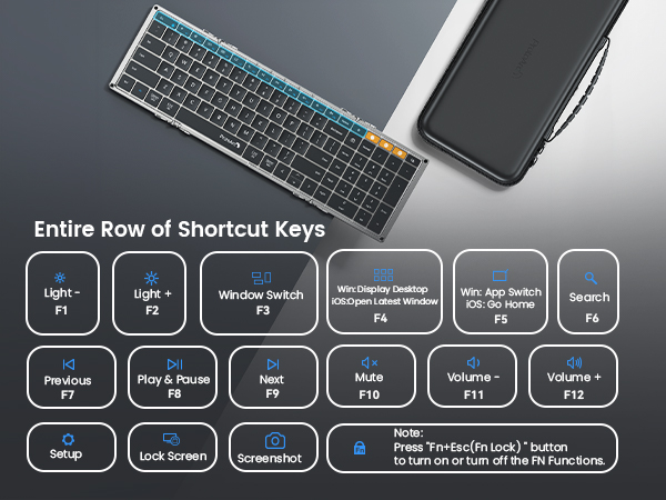 Mua Protoarc Foldable Keyboard And Mouse Xkm01 Folding Bluetooth Keyboard Mouse Combo For