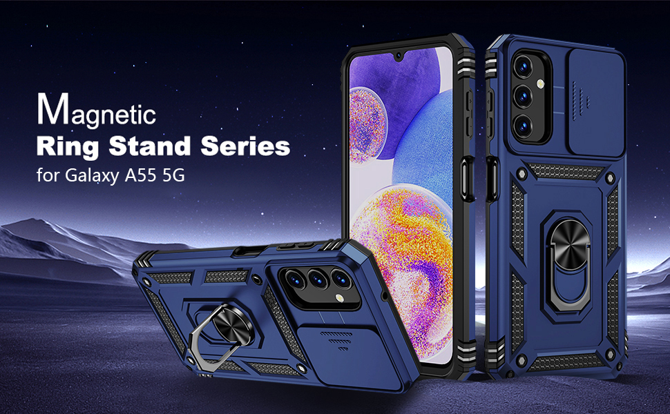 Amazon.com: Vinve Funda para Samsung Galaxy A55 5G con cubierta deslizante para lente HD ...