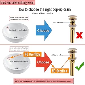 Amazon.com: ZASLEME Pop Up Sink Drain Without Overflow, Bathroom Sink ...
