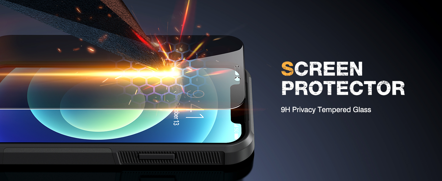 Amazon.com: Diaclara Designed for iPhone 12 Case/iPhone 12 Pro Case, [with Privacy Screen ...