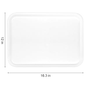Amazon.com: Yarlung 8 Pack White Fast Food Trays, 16x12 Inch Plastic ...
