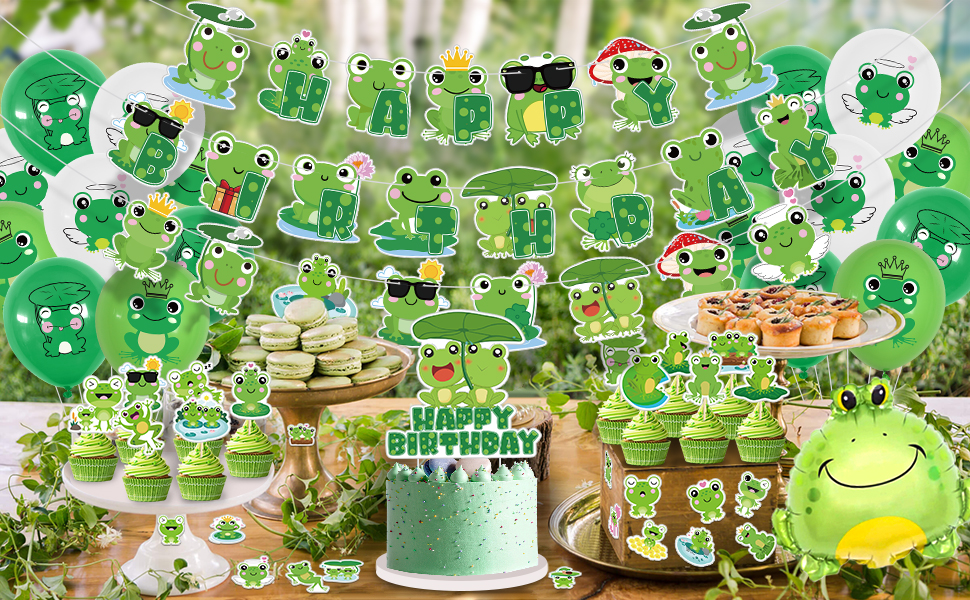 Amazon.com: Frog Birthday Party Decorations - Cute Party Supplies ...