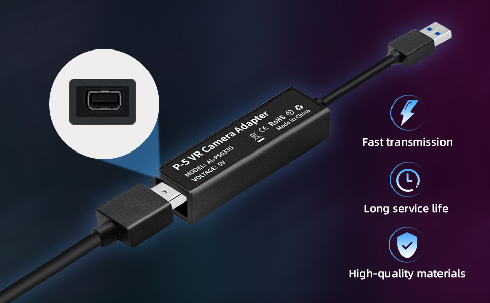 Tolesum Adaptateur de Caméra pour PS5 Pro/Slim VR pour PSVR, Câble de Conversion pour PS4 PS VR ...