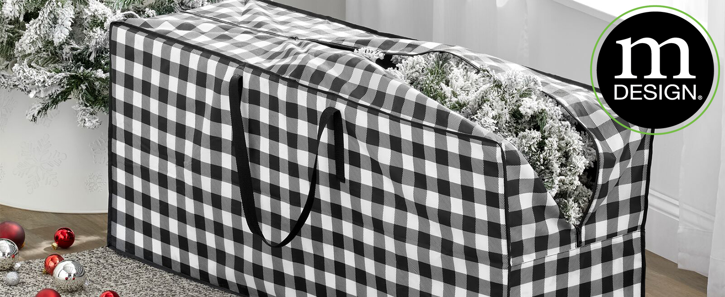 Amazon.com: mDesign Square Gift-Wrap and Ornament Storage Box with ...