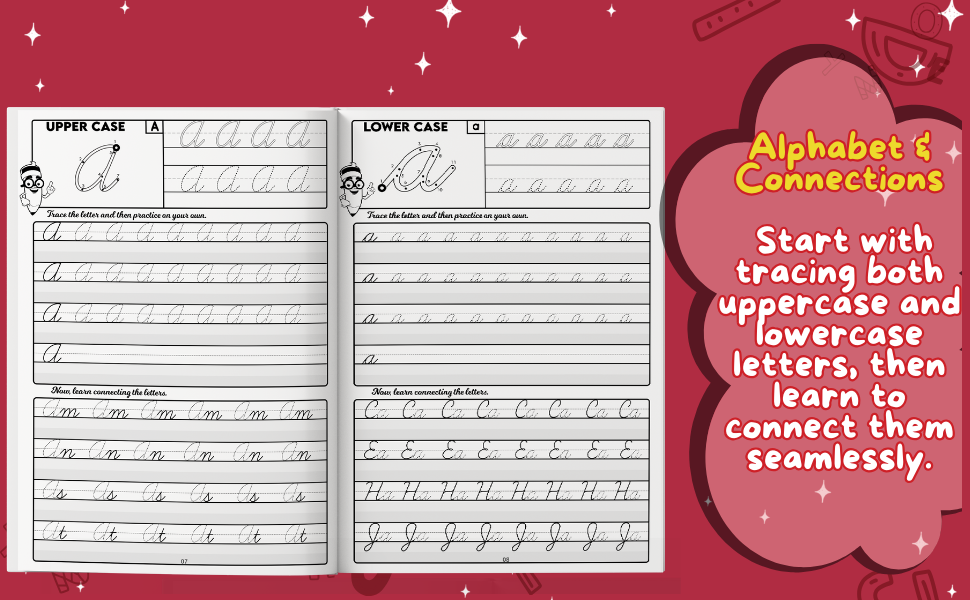 Cursive Workbook For Kids Ages 8-12: Beginner Cursive Handwriting Practice Book With Positive ...