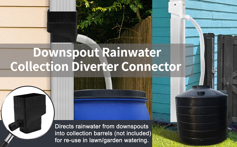 Rainwater Collection System, Downspout Rainwater Collection Diverter ...