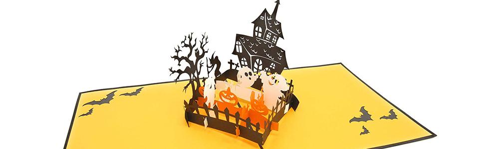 Amazon.com : PopLife® Haunted House 3D Pop Up Halloween Card - Trick or ...