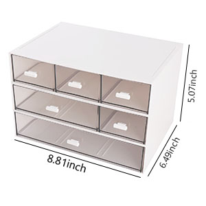 Amazon.com: Desk Organizer-3 Tier Stackable Storage Drawers with 6 ...
