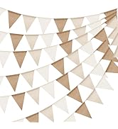 jijAcraft 48PCS Hessian Bunting: 15M Garden Outdoor Bunting Buralp ...