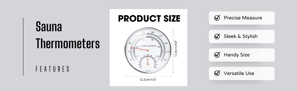 Amazon.com: Sauna Thermometers Fahrenheit & Hygrometer - Temperature Measure Gauge, Indoor Dial ...