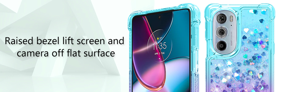 Amazon.com: Guzhthi for Moto Edge Plus 2022 Case: Clear Glitter Flowing Liquid Quicksand ...