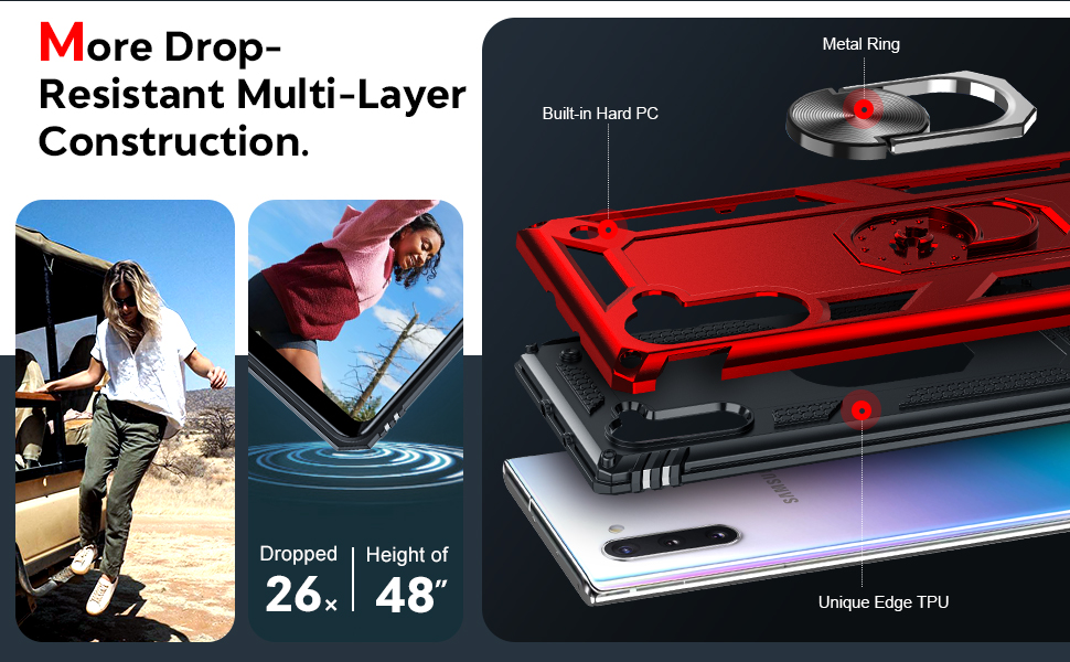 Amazon.com: LeYi Phone Case for Samsung Note 10 Case, Galaxy Note 10 Case with [2 Pack] Camera ...