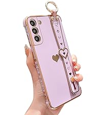 Amazon.com: phylla for Samsung Galaxy S21 FE Magnetic Gradient Glitter Phone Case Compatible ...