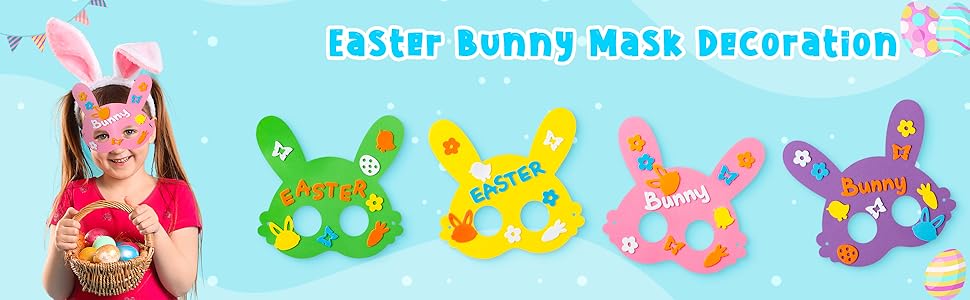 Amazon.com: HubirdSall 16 Packs Easter Bunny Mask Craft Kit for Kids ...