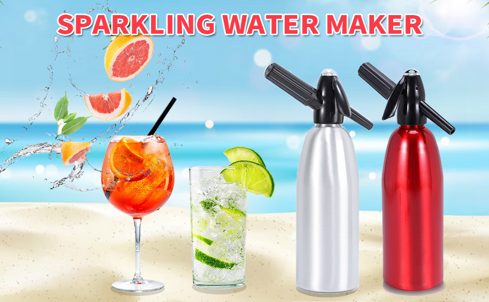 Amazon.com: Kawlity Soda Siphon Sparkling Water Homemade DIY Drink Maker Innovative Aluminum ...