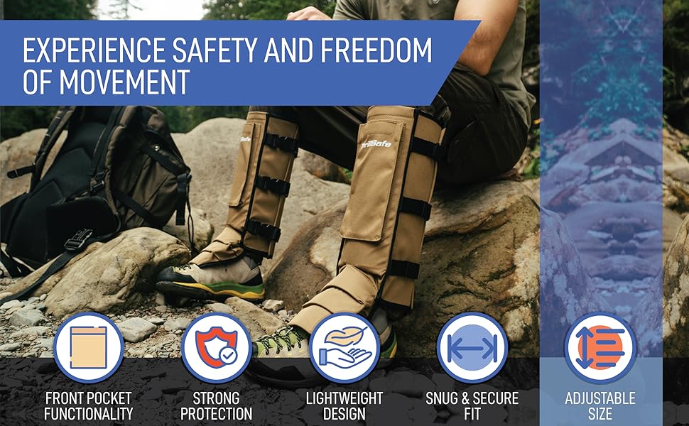 Amazon.com: ThrillSafe Snake Gaiters for Men, Waterproof Snake Guards ...