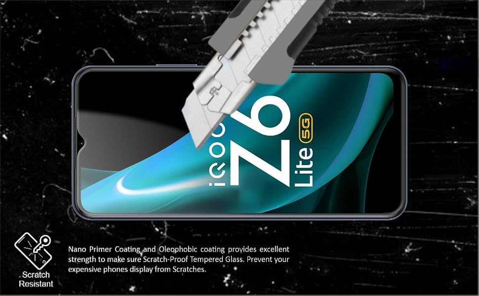 SupCares Military-Grade Gorilla Tempered Glass Screen Protector For Iqoo Z6 Lite, Iqoo Z3 And ...