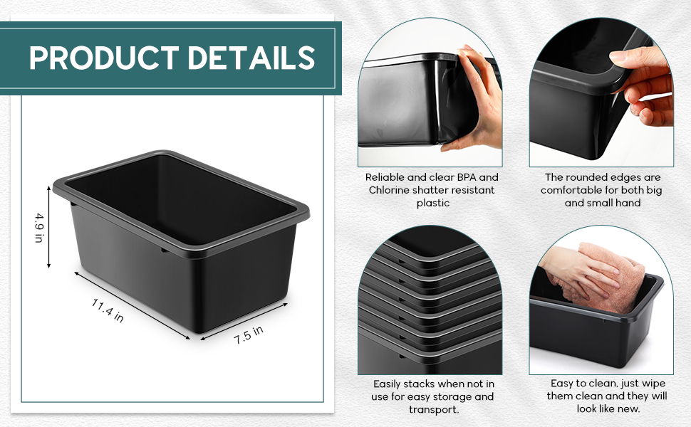 Amazon.com : Tuanse 12 Pack Small Cubby Bins Plastic Storage Container ...