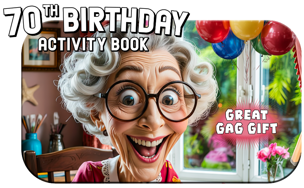 Amazon.com: 70th Birthday Activity Book: Funny 70th Birthday Gifts for Women, Sudoku, Mazes ...