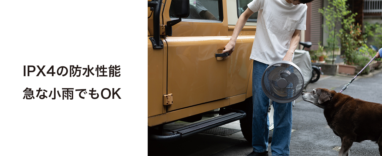 Amazon | 【屋外で使えるコードレス扇風機】±0 プラスマイナスゼロ テラスファン XQS-K030 (グレー) コードレス コンセントがないからおしゃれ 金属羽根で丈夫 防水性能 ...