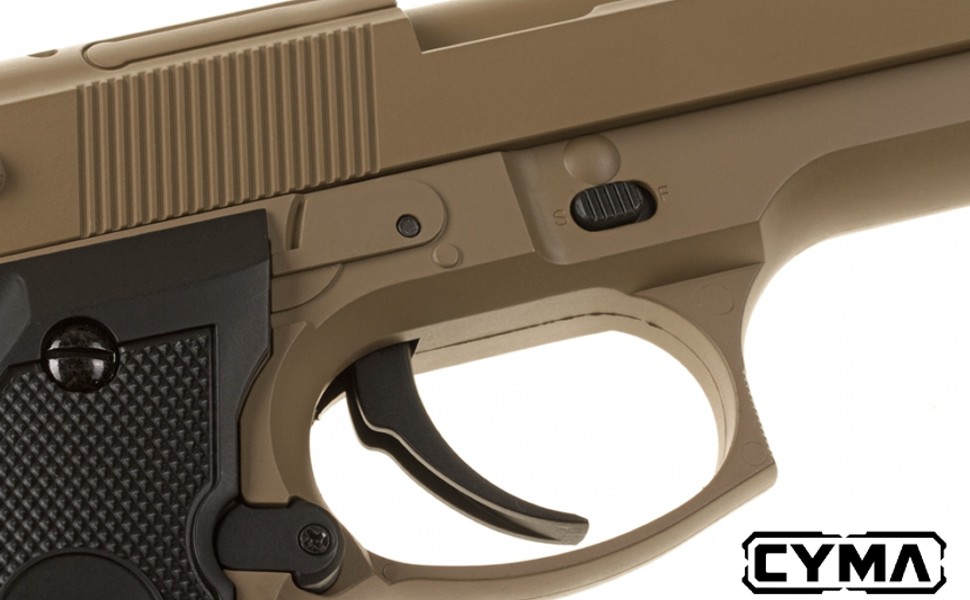 Cyma cm.126/M9/M92 Classic Softair/Airsoft AEP -TAN- inkl. NIMH Akku & Lader