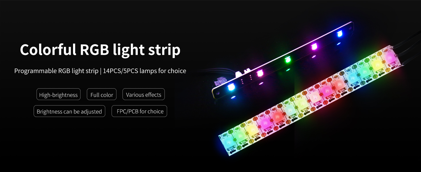 Amazon.com: Yahboom LED Strip Light Programmable WS2812 DC 5V PH2.0 RGB ...