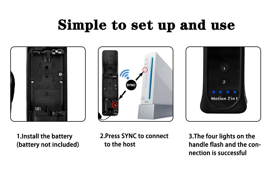 Amazon.com: Motion Plus Wii Controllers 2Packs with Nunchucks, Wii ...