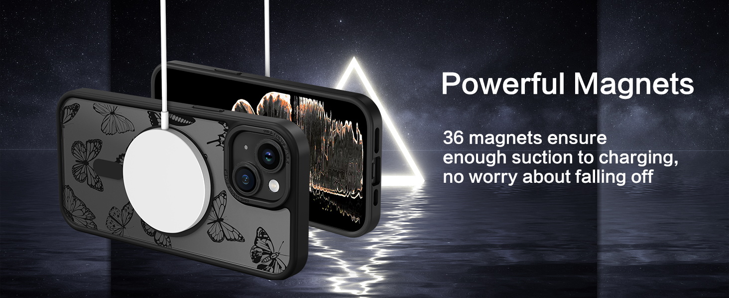 Amazon.com: BENTOBEN for iPhone 15 Pro Case,Cute Butterfly Pattern iPhone 15 Pro Magnetic Case ...