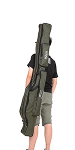 Amazon.com: Lixada Fishing Rod Case Potable Canvas Fishing Pole Tools Reel Storage Bag Durable ...