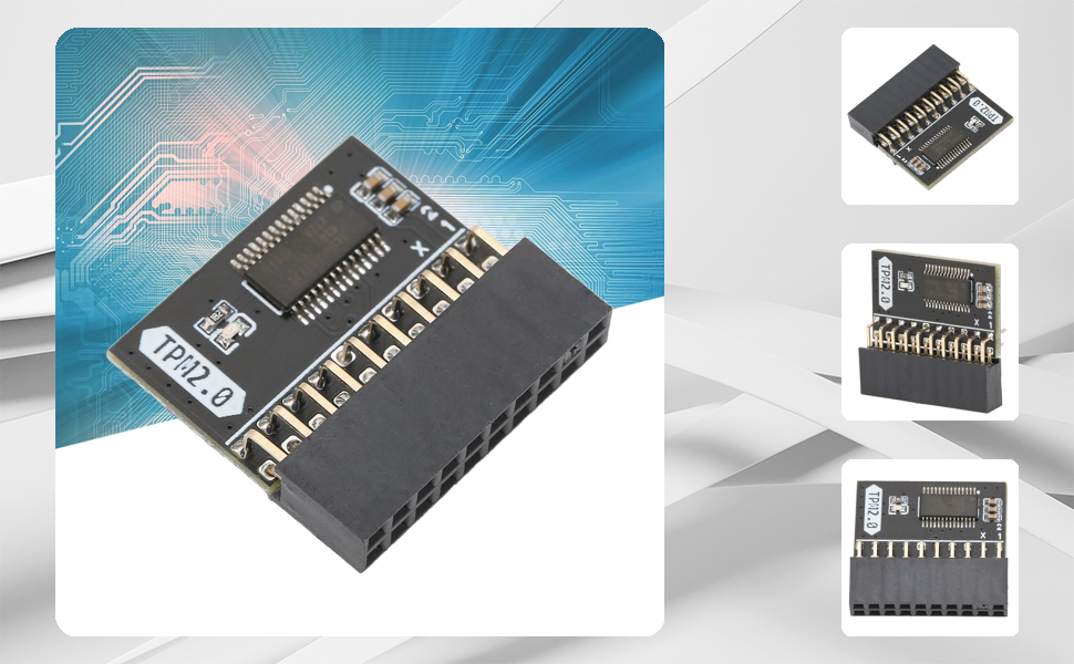 TPM 2.0 Encryptie Beveiligingsmodule 20Pin 2 10P Standalone Crypto Processor TPM 2.0 Module voor ...