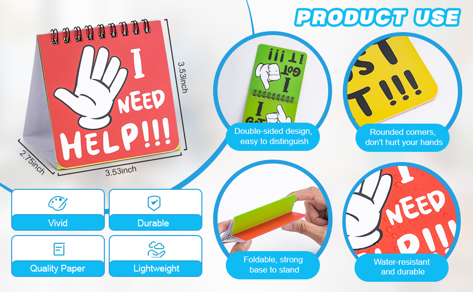 Amazon.com: 24 PCS I Need Help Mini Flip Charts - Classroom Management ...