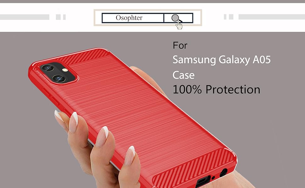 Amazon.com: Osophter for Galaxy A05 Case: with 2pcs Screen Protector Shock-Absorption Flexible ...